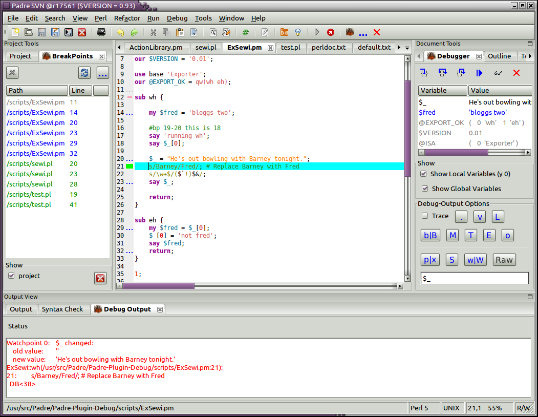 Perl Debug Command Line Windows Diary
